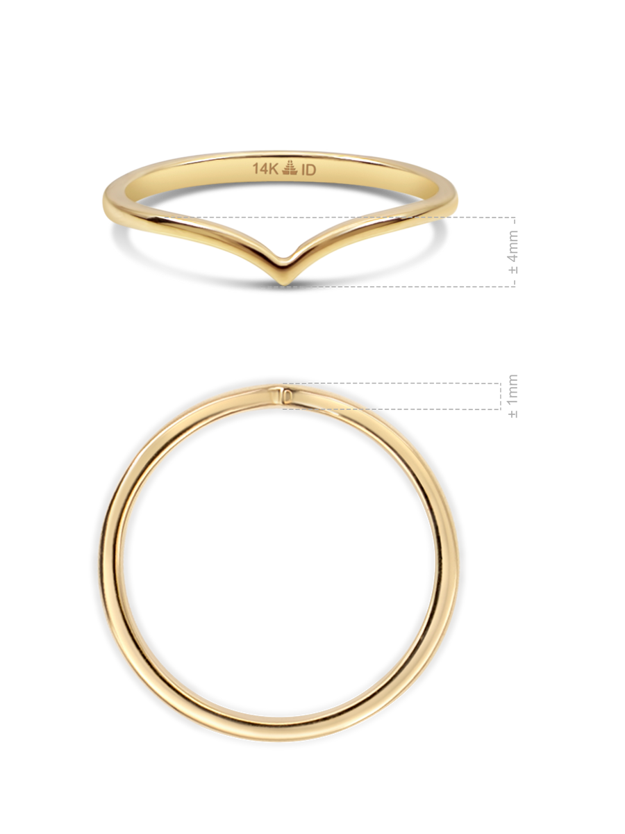 DEVATA Wishbone Ring 14K Gold