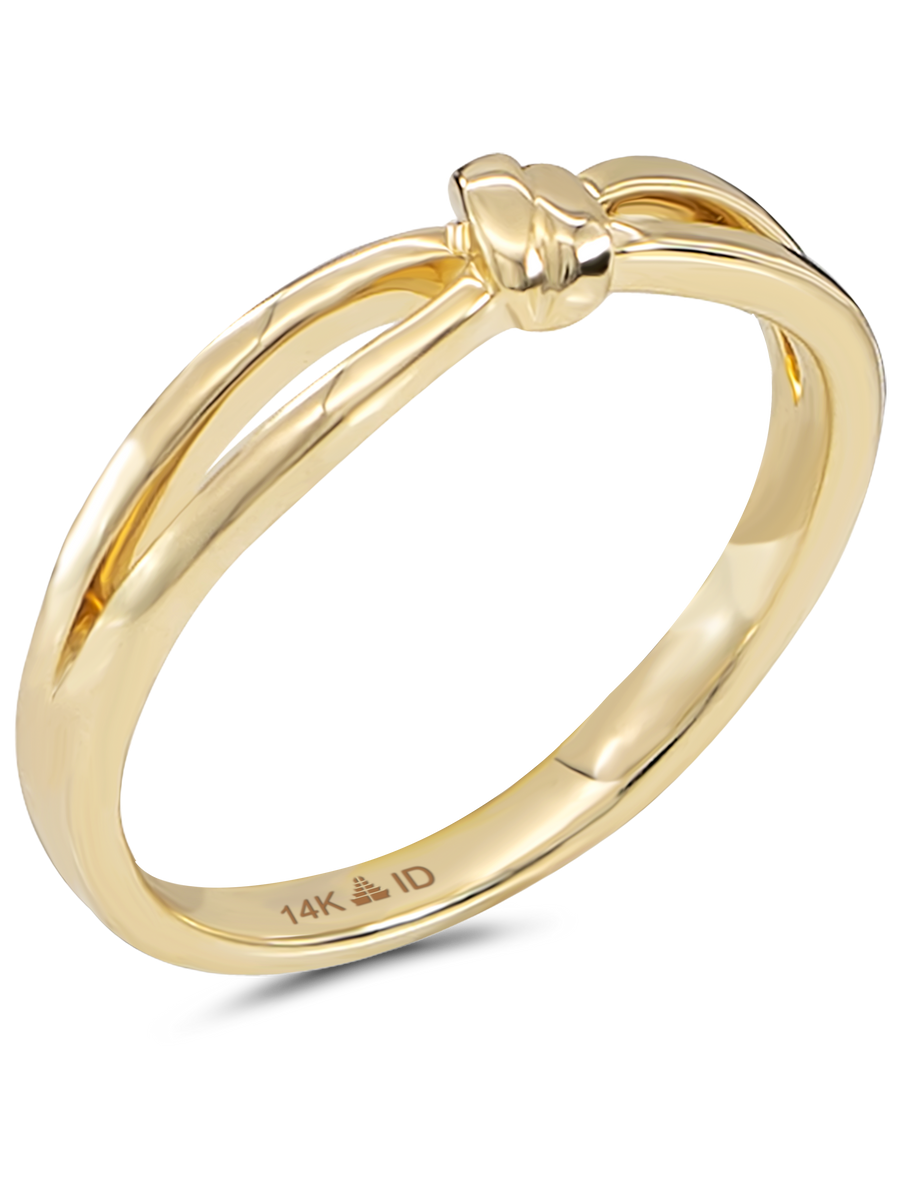 14K Gold Love Knot Ring– DEVATA