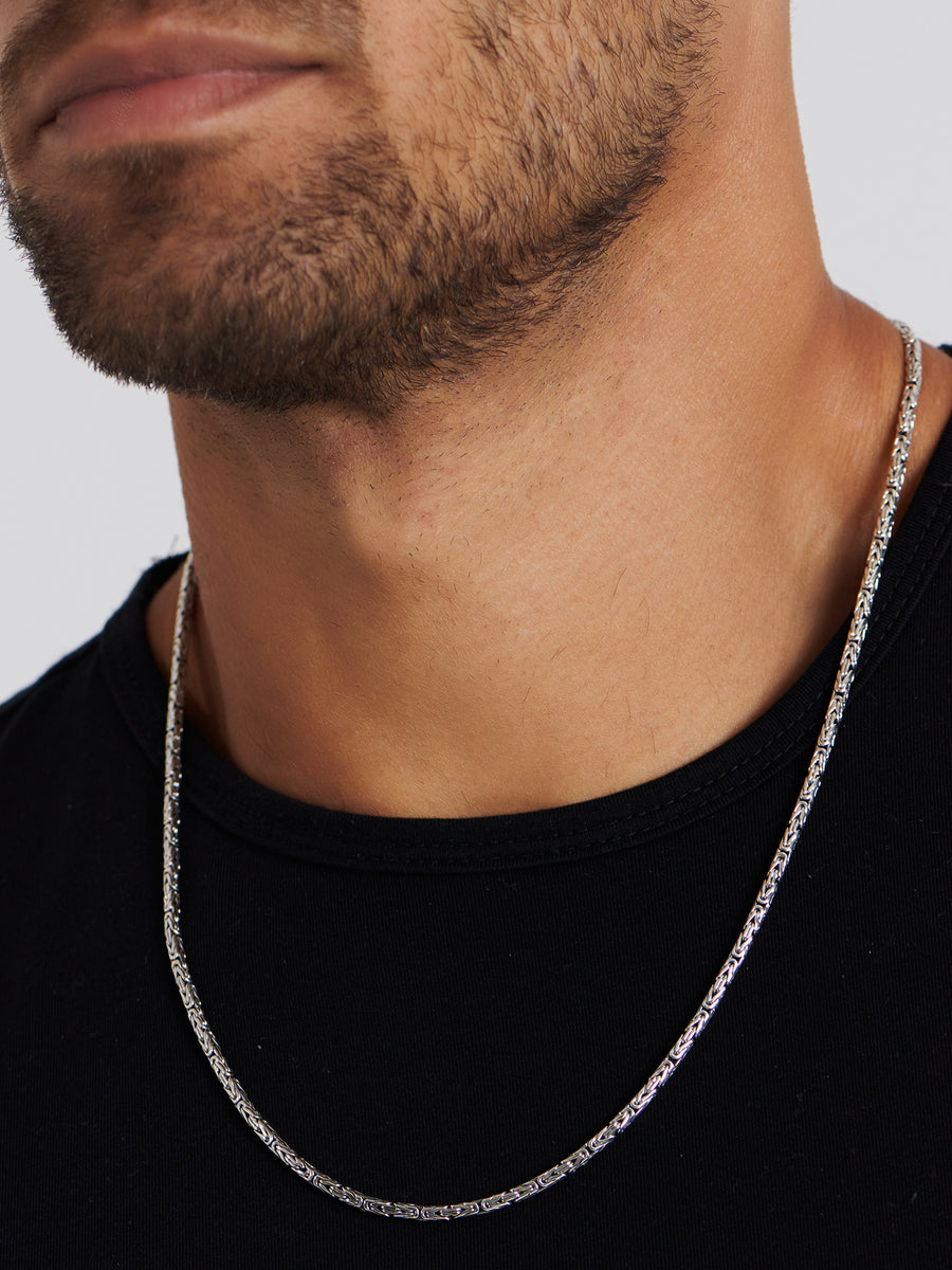 DEVATA Bali Borobudur Chain Necklace Sterling Silver and Gold Plated