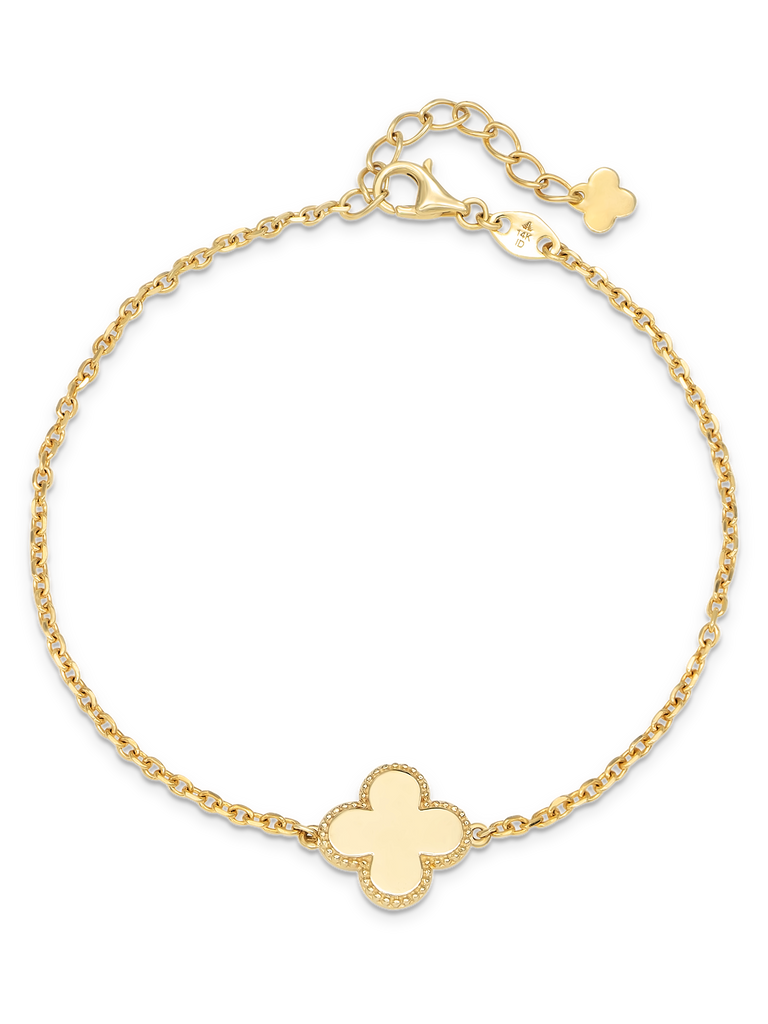 14K Gold Clover Chain Bracelet– DEVATA