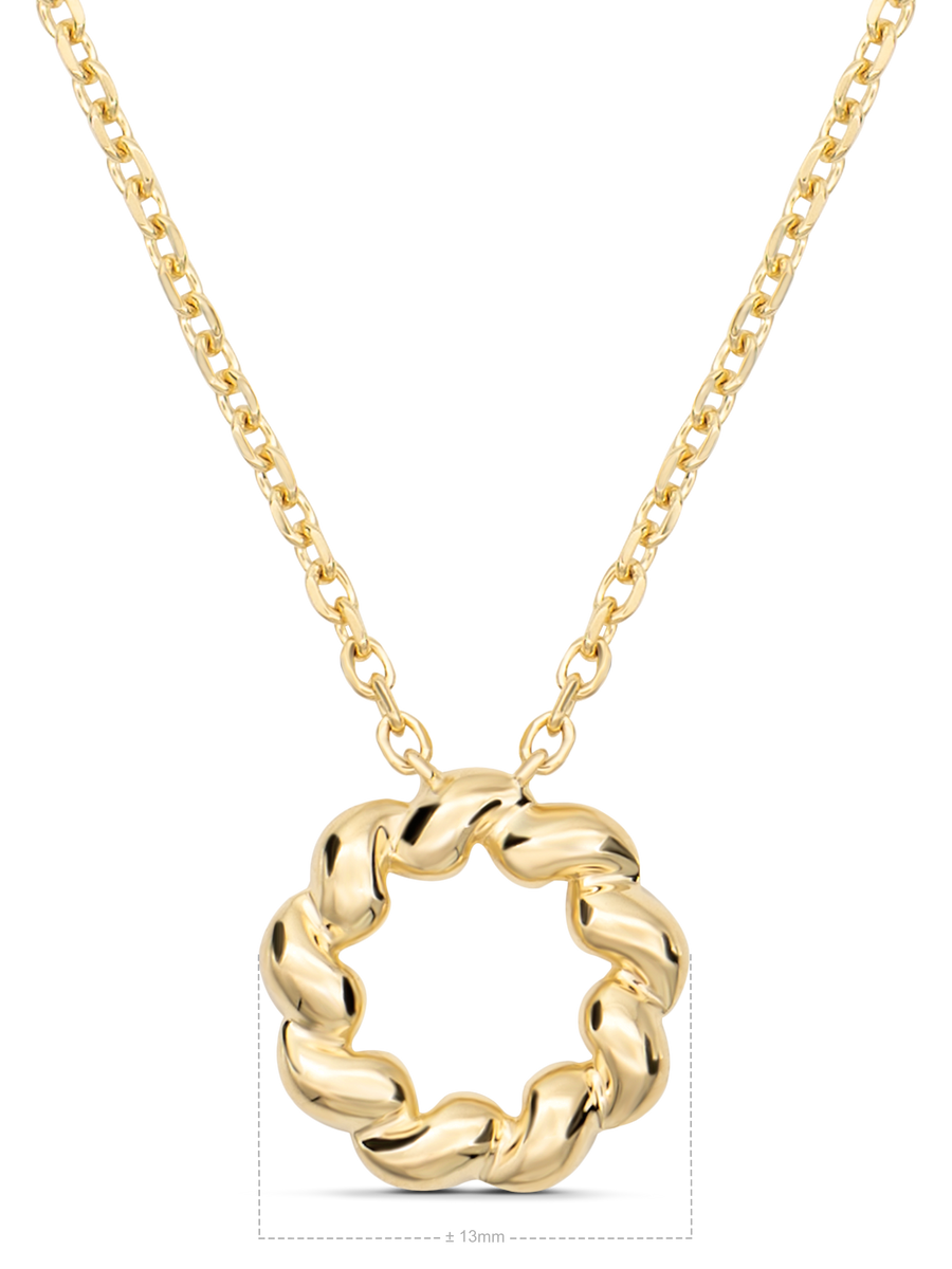 DEVATA Eternity Pendant Chain Necklace 14K Gold.