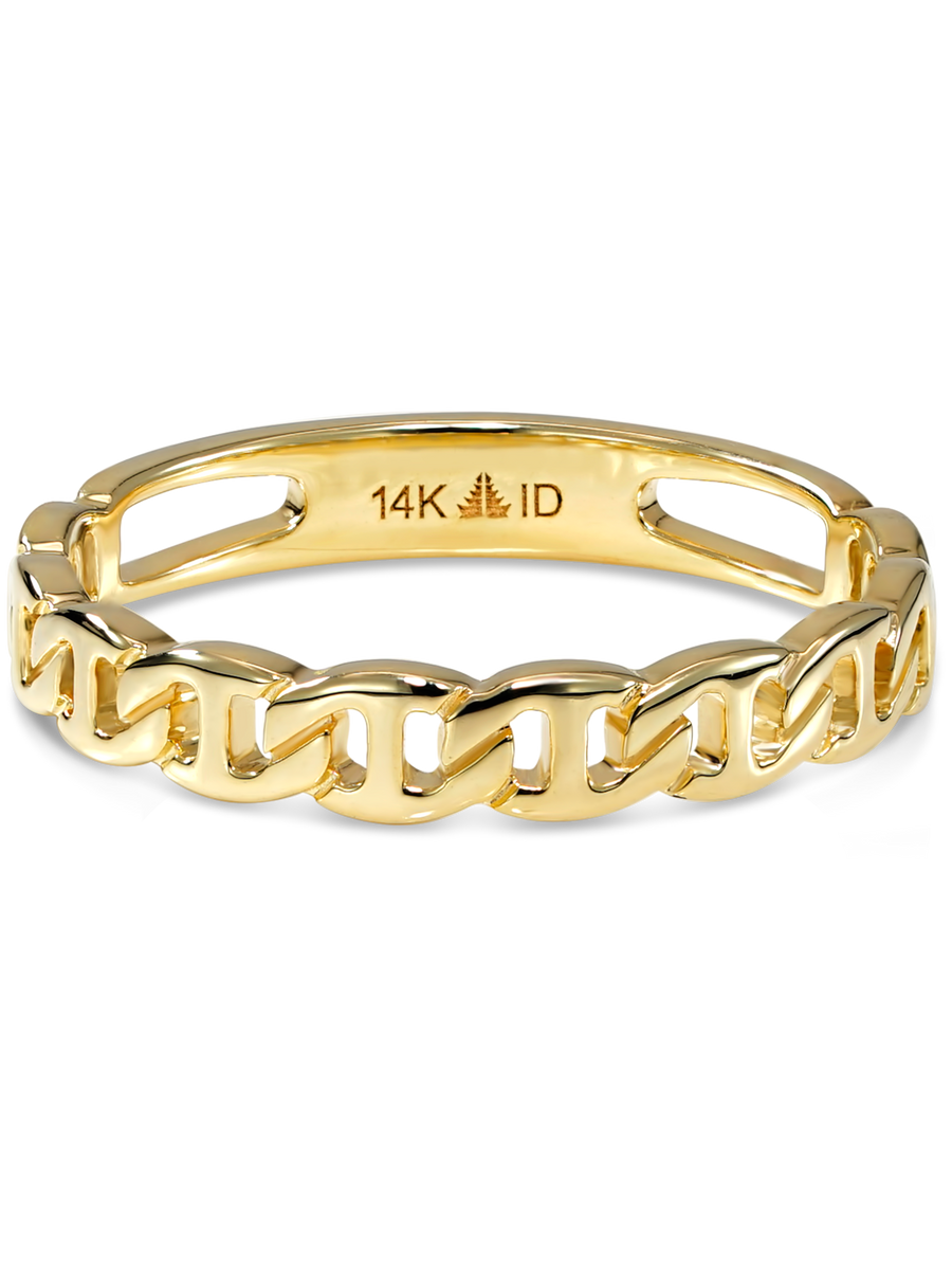 14K Gold Mariner Anchor Ring– DEVATA